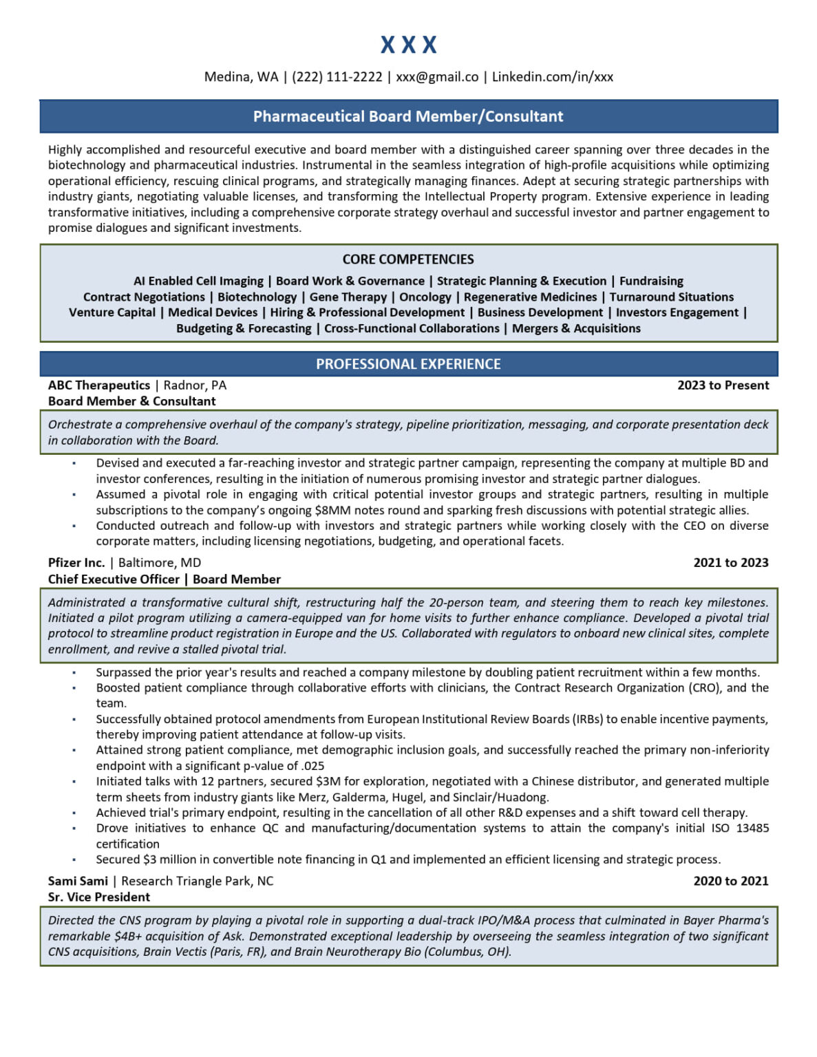 C Level Executive Resume Example - Resume Thrive